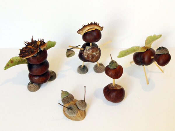 Autumn Crafts: Chestnut Creatures – The Bear & The Fox