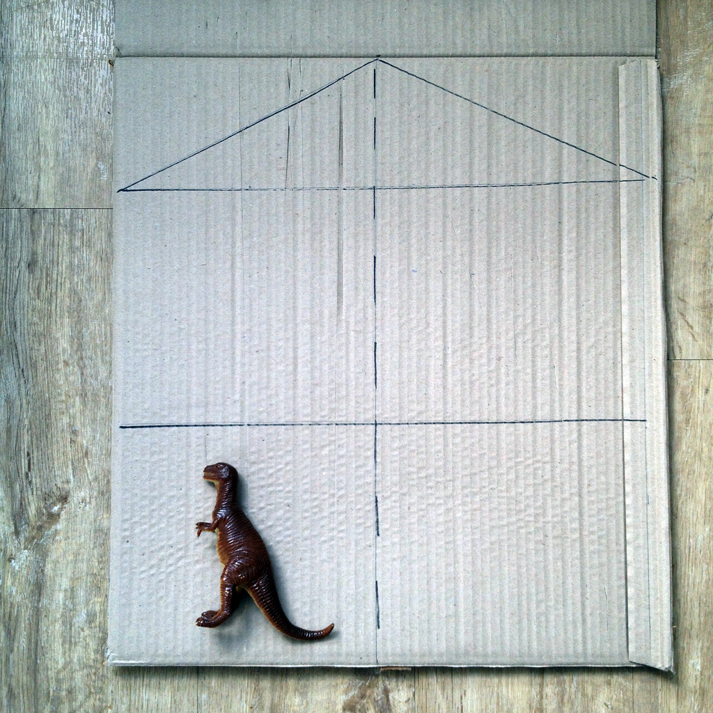 Slotted Cardboard Dinohouse (or Dollhouse) – The Bear & The Fox