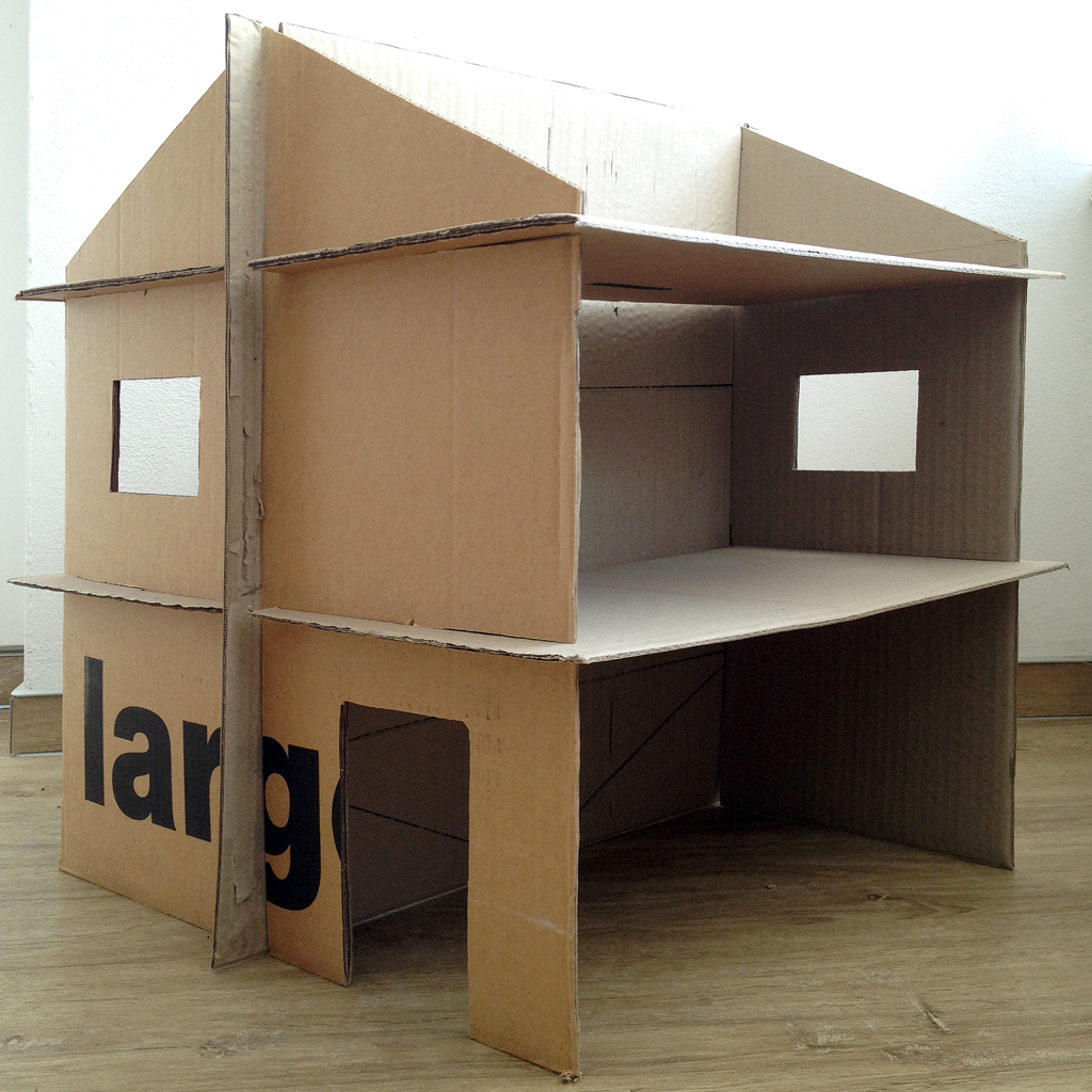 Slotted Cardboard Dinohouse (or Dollhouse) – The Bear & The Fox