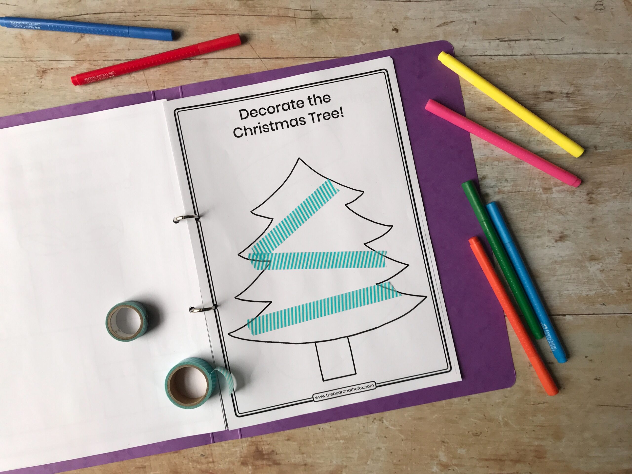 Christmas Activity Book Xmas Tree – The Bear & The Fox