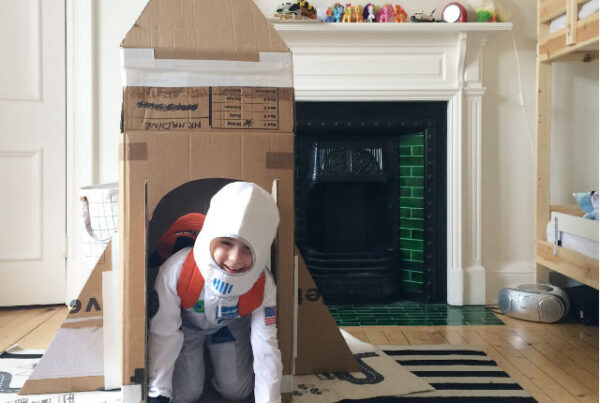 Recycled Cardboard Box Rocket Ship – The Bear & The Fox