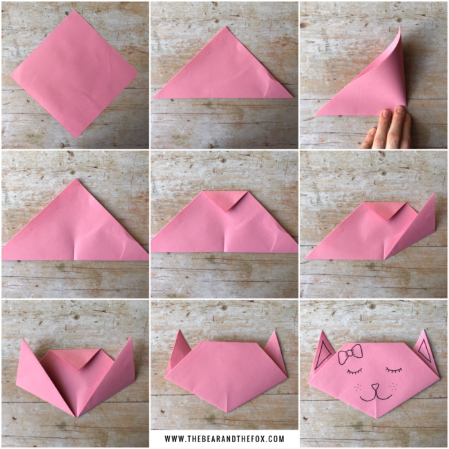 Easy-peasy Origami Cat Tutorial – The Bear & The Fox