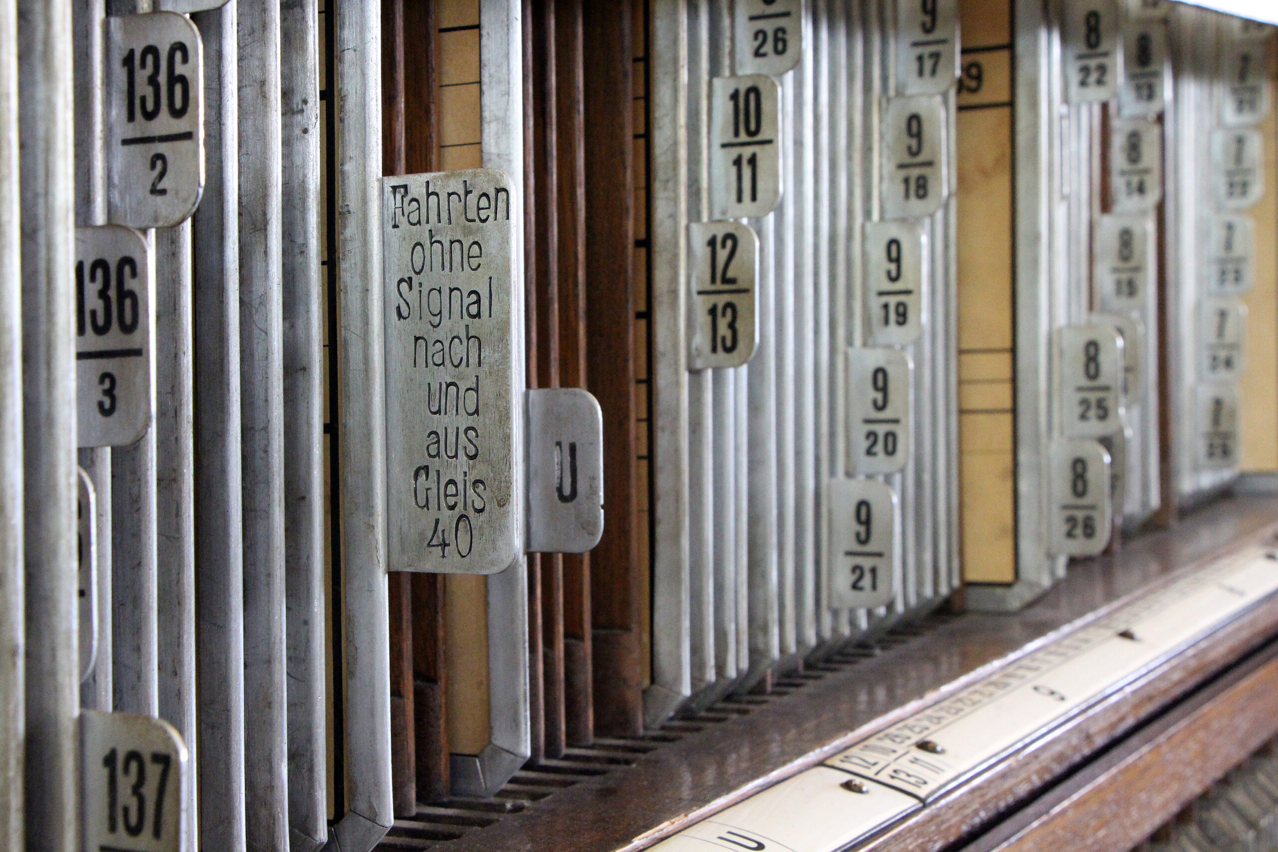 U Bahn Museum Berlin signal numbers – The Bear & The Fox