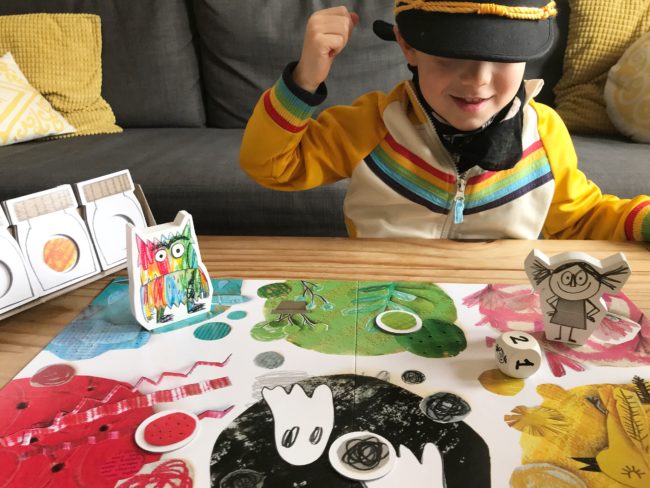 The Color Monster Game roll the dice – The Bear & The Fox