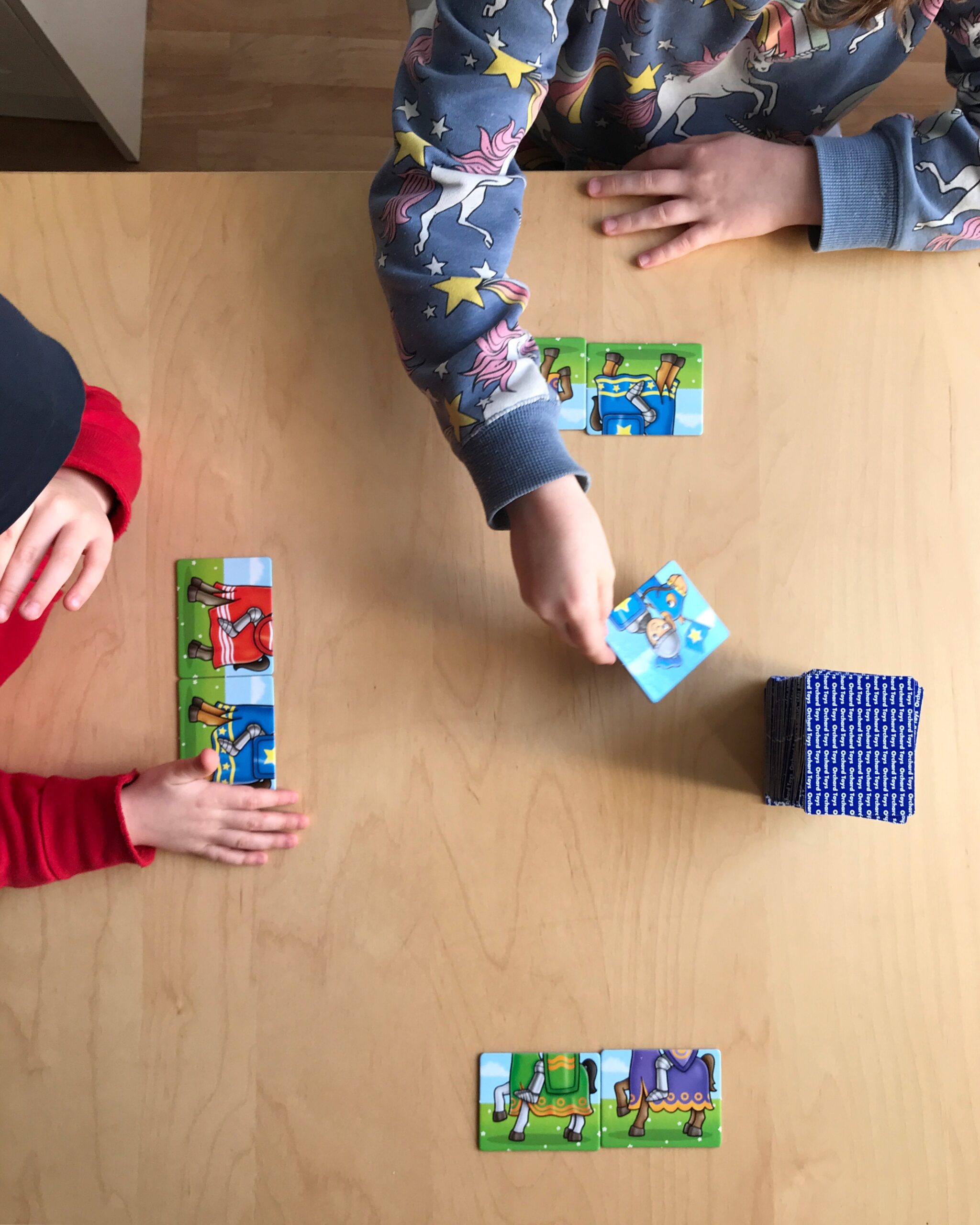Orchard Toys Knights and Dragons turn over a card – The Bear & The Fox