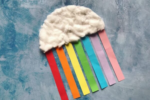 Paper Plate Rainbow Cloud – The Bear & The Fox