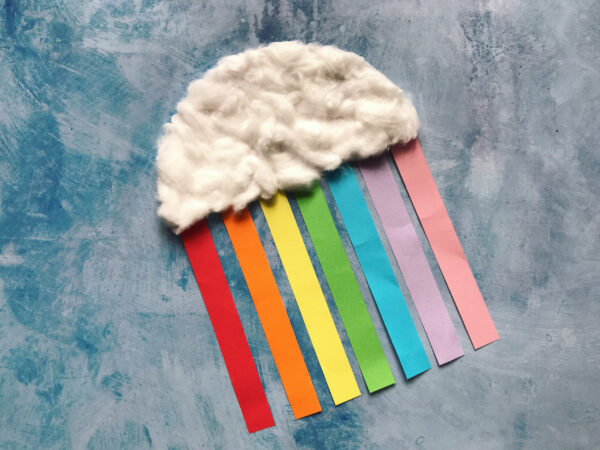 Paper Plate Rainbow Cloud – The Bear & The Fox