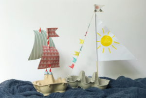 Recycled Egg Carton Boats – The Bear & The Fox