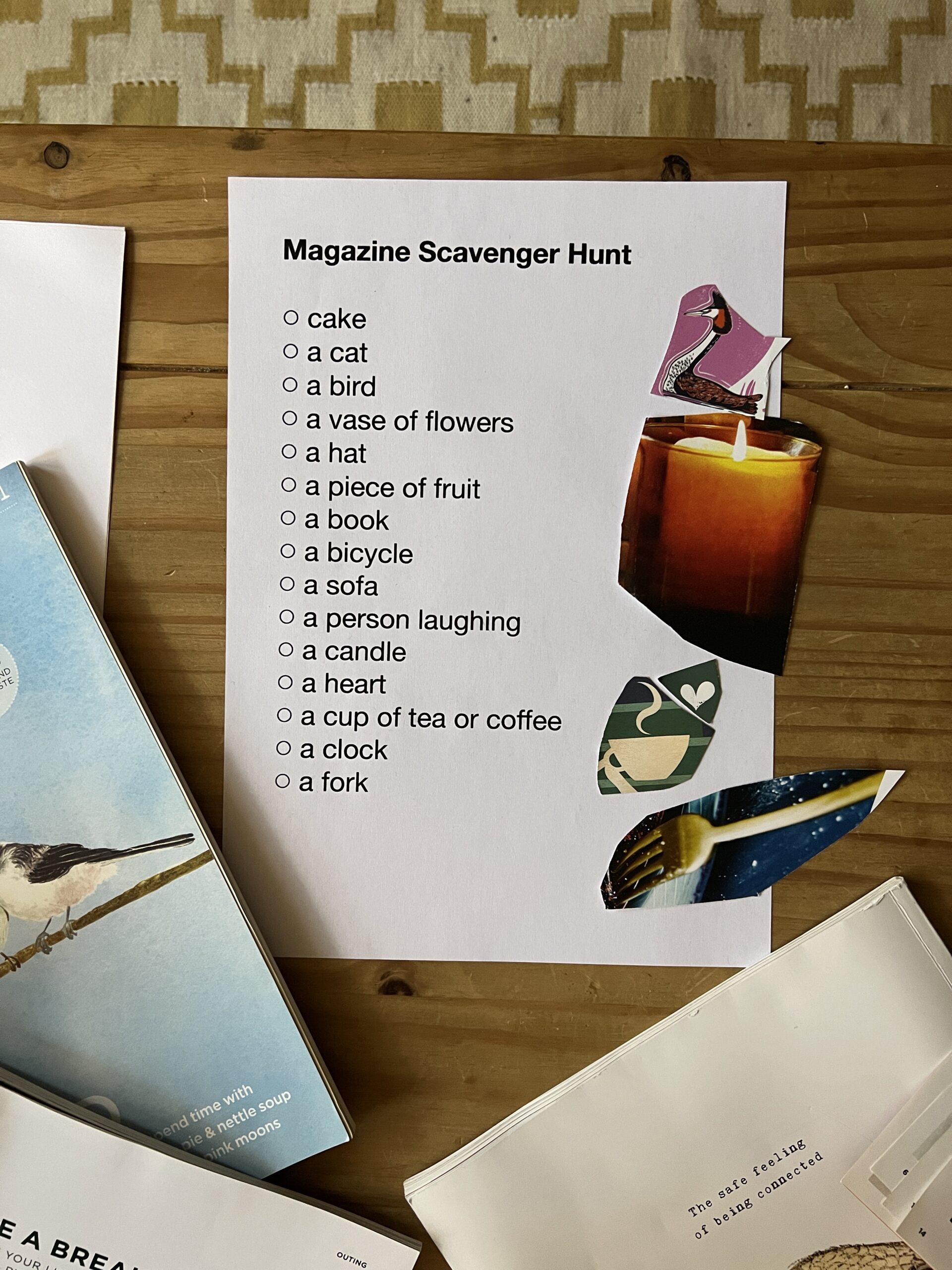 Magazine Scavenger Hunt – The Bear & The Fox